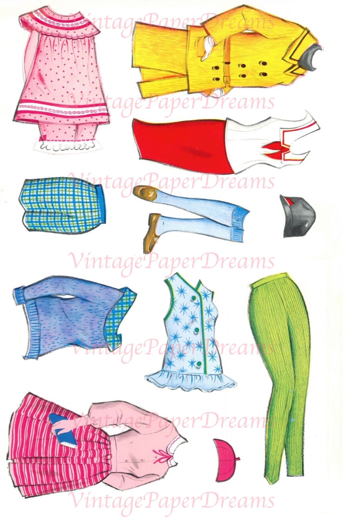 Vintage Paper Doll Printable PDF gidget Paper Doll 60s 1960s Paper Doll ...