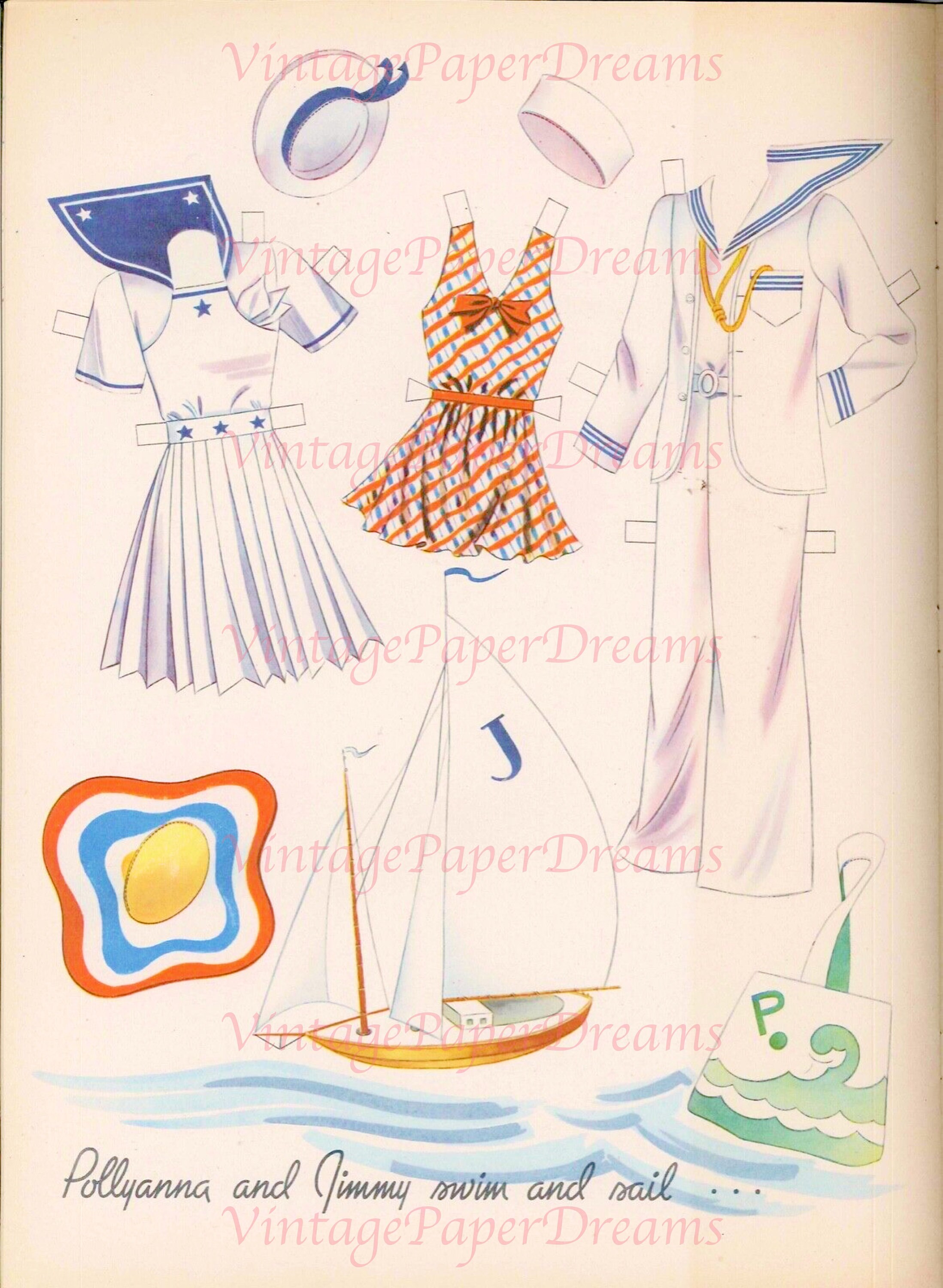 Vintage Paper Doll Printable PDF pollyanna Paper Doll 40s 1940s Blonde ...