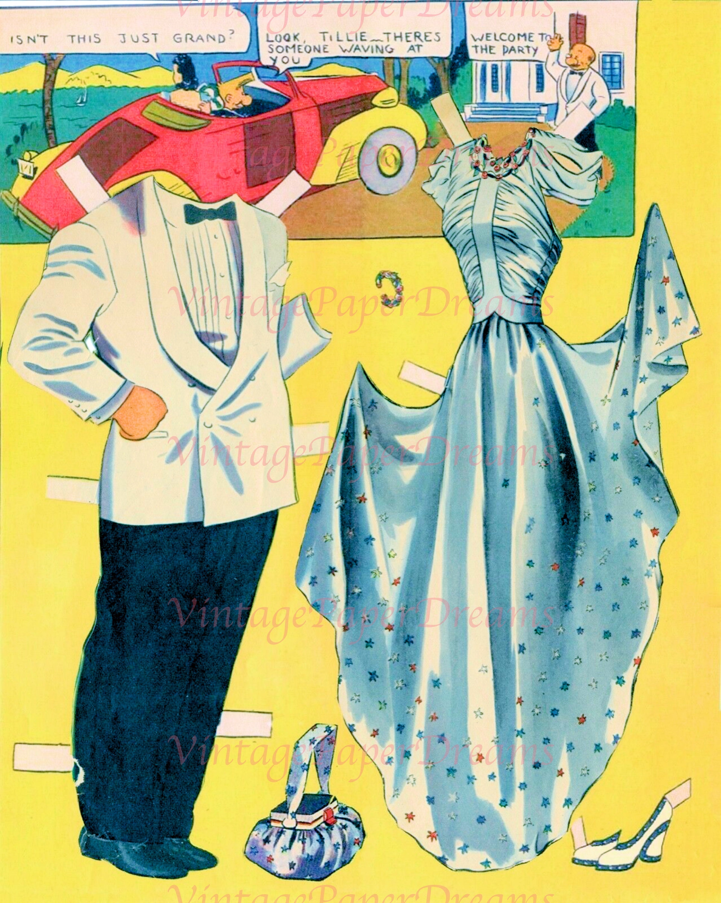 Vintage Comic Book Art Printable PDF • tillie the Toiler Paper Dolls ...