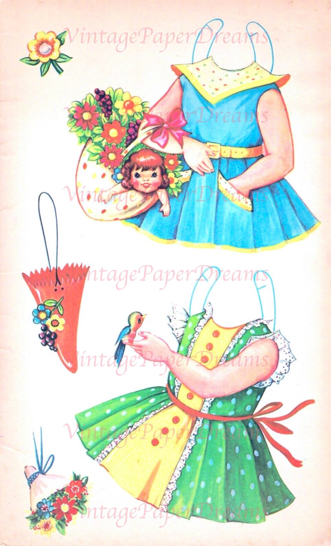 Vintage Paper Doll Printable PDF sandy Paper Doll JPEG 50s - Etsy