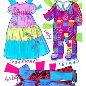 Vintage Paper Doll Printable PDF • cathy Paper Doll • 70s 1970s Blonde ...