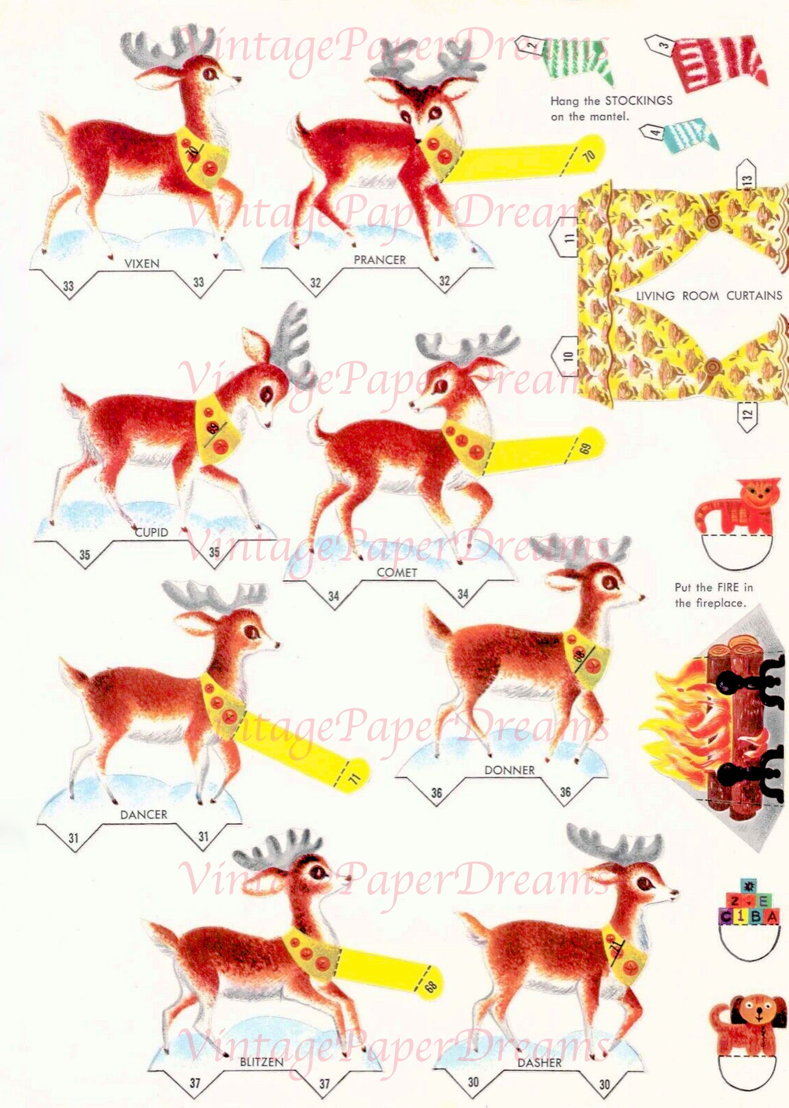 Vintage Christmas Printable PDF • Night Before Christmas Paper Dolls ...