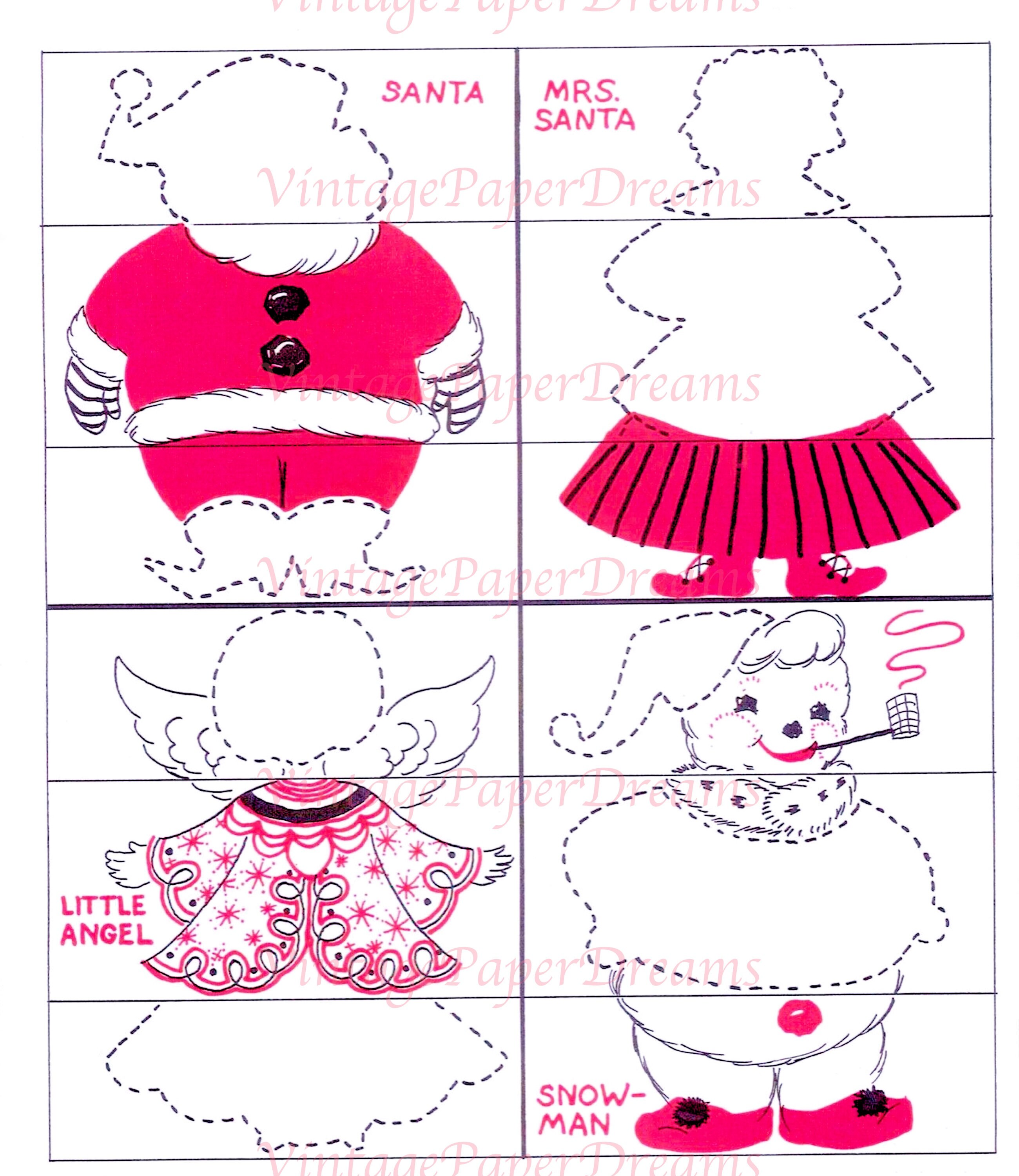 Vintage Christmas Activity Book Printable PDF Santa's - Etsy