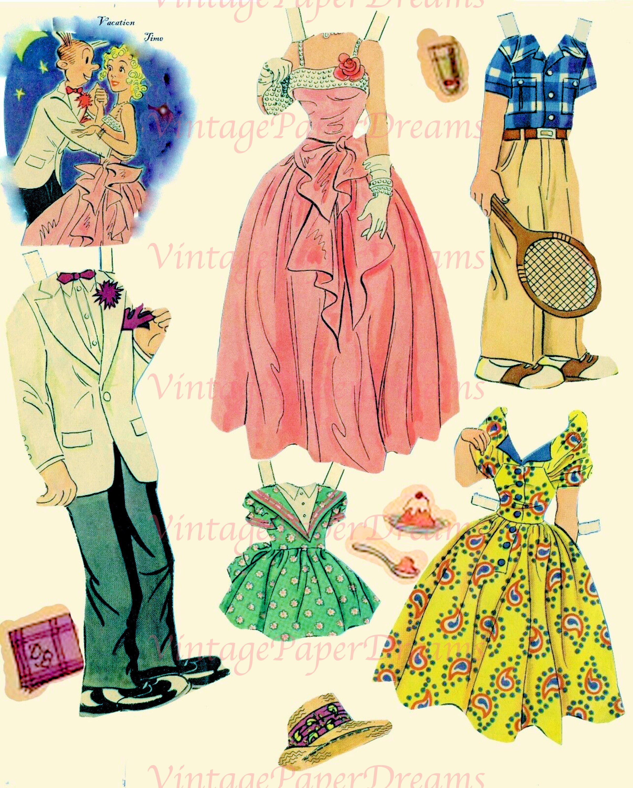 Vintage Comic Book Art Printable PDF blondie Paper Dolls - Etsy