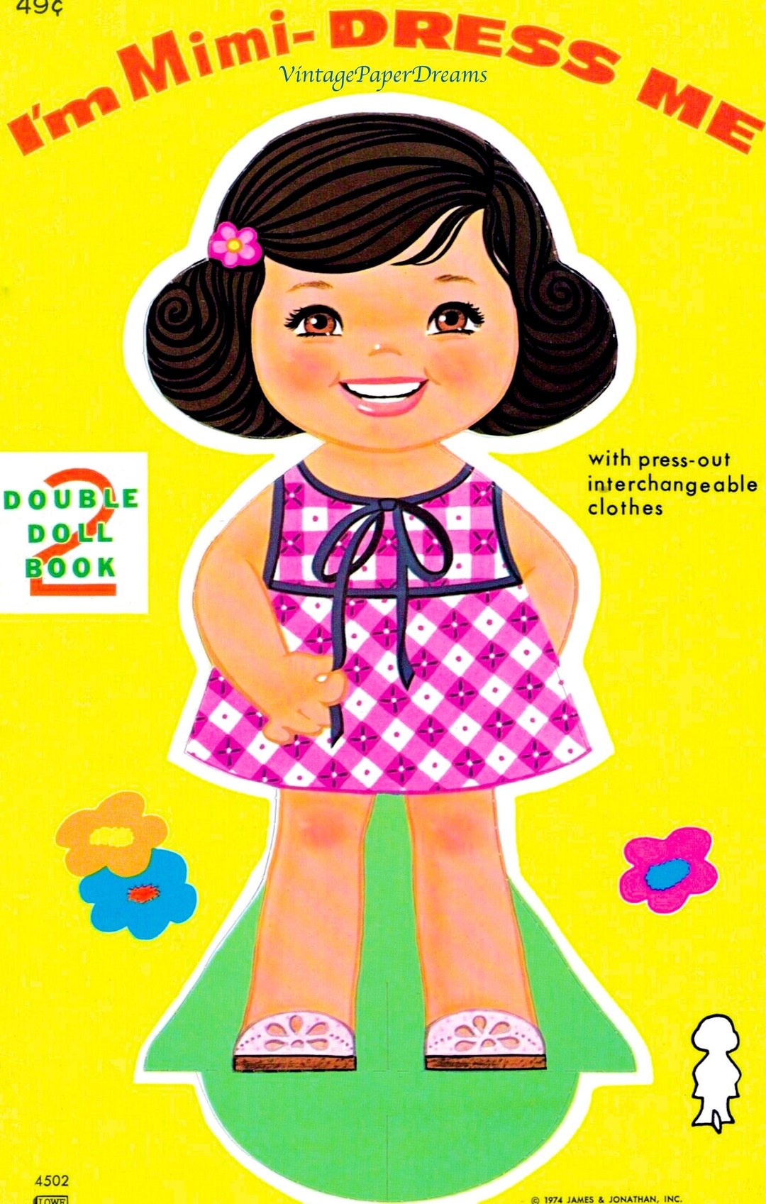 Vintage Paper Doll Printable Pdf Dress Me Paper Dolls 70s 1970s Girl