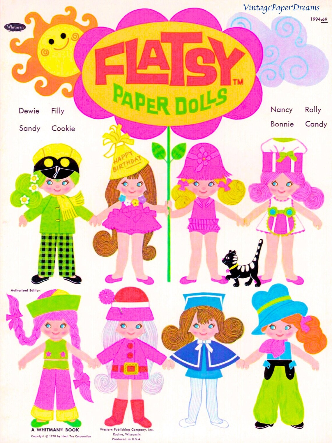 Vintage Paper Doll Printable PDF flatsy Paper Doll 70s - Etsy