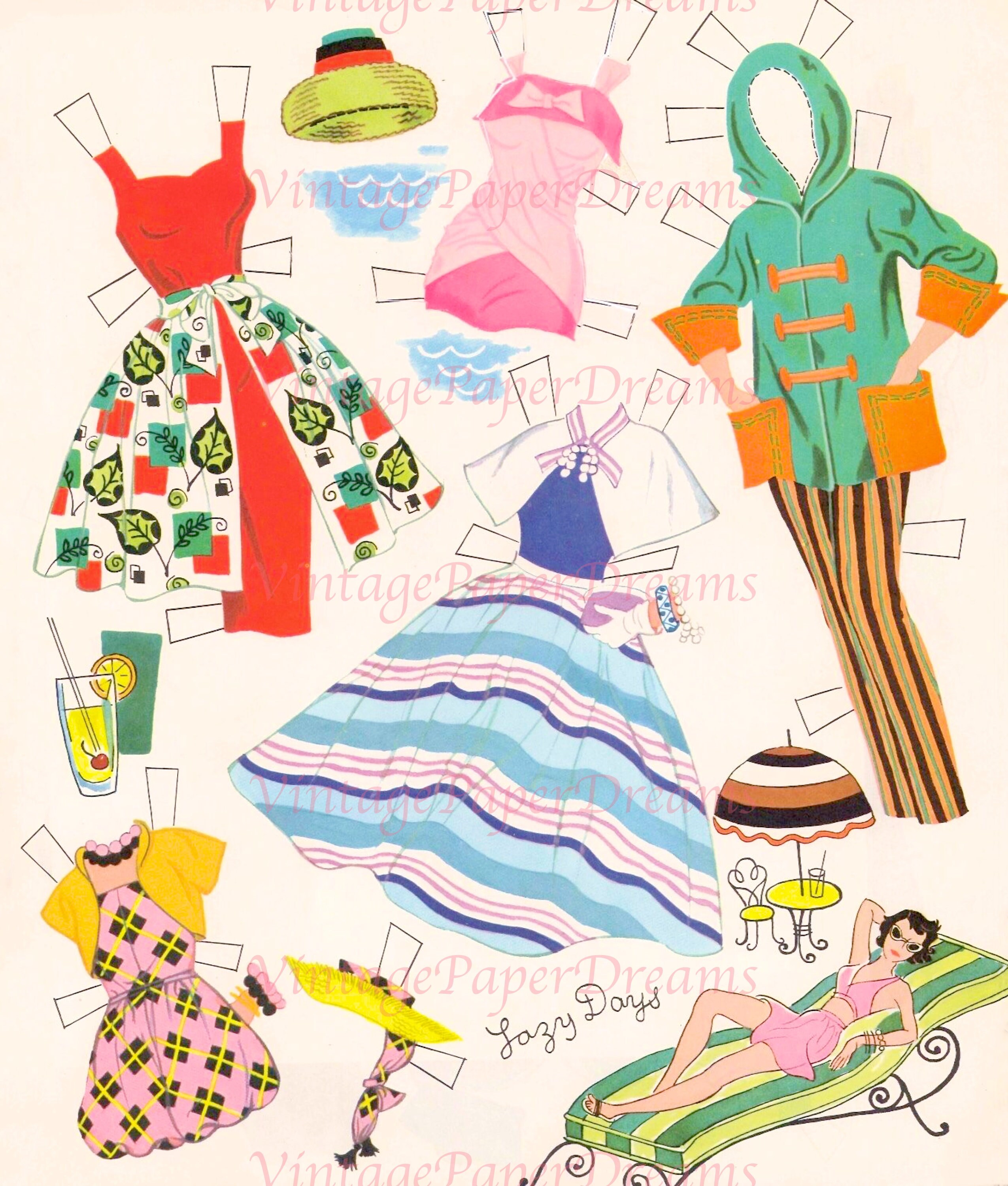 Vintage Paper Doll Printable PDF elizabeth Taylor Paper Doll - Etsy