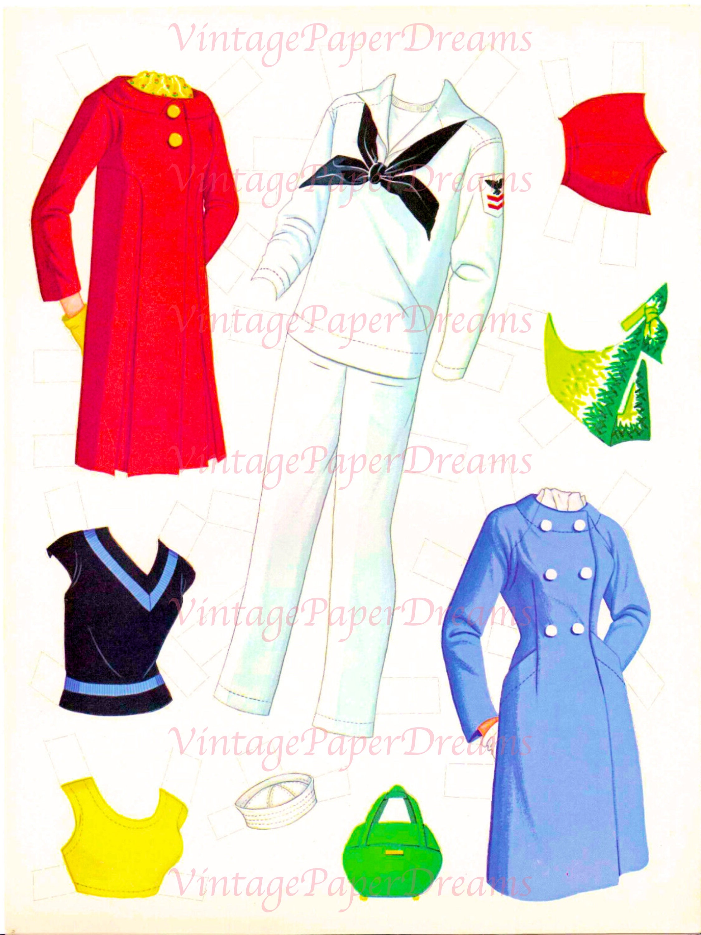 Barbie Paper Doll Printable PDF Barbie Ken Midge Paper Dolls - Etsy.de