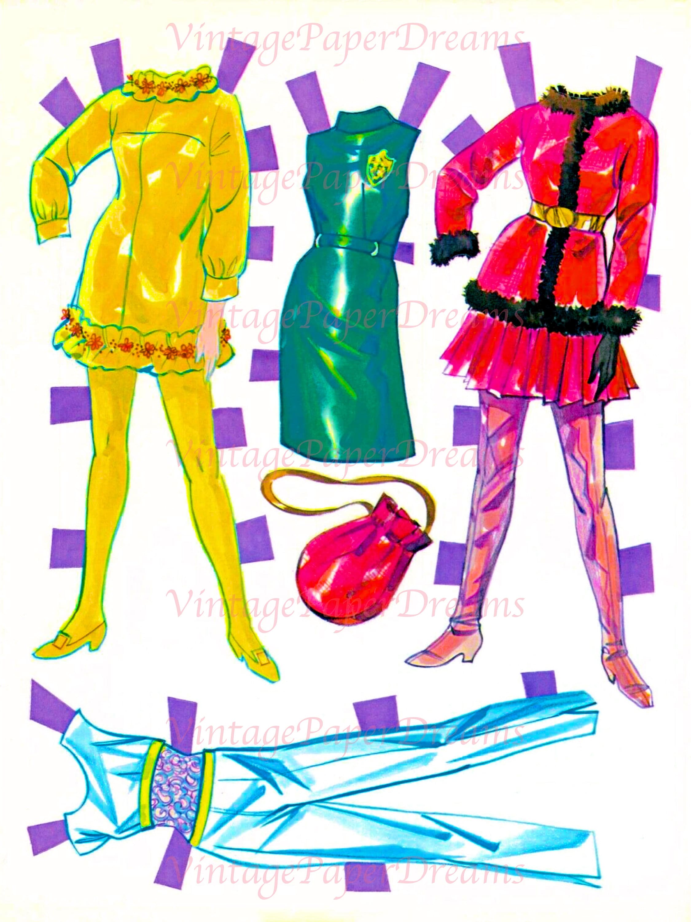 Vintage Paper Doll Printable PDF Mod Barbie Paper Doll 60s 1960s Paper ...