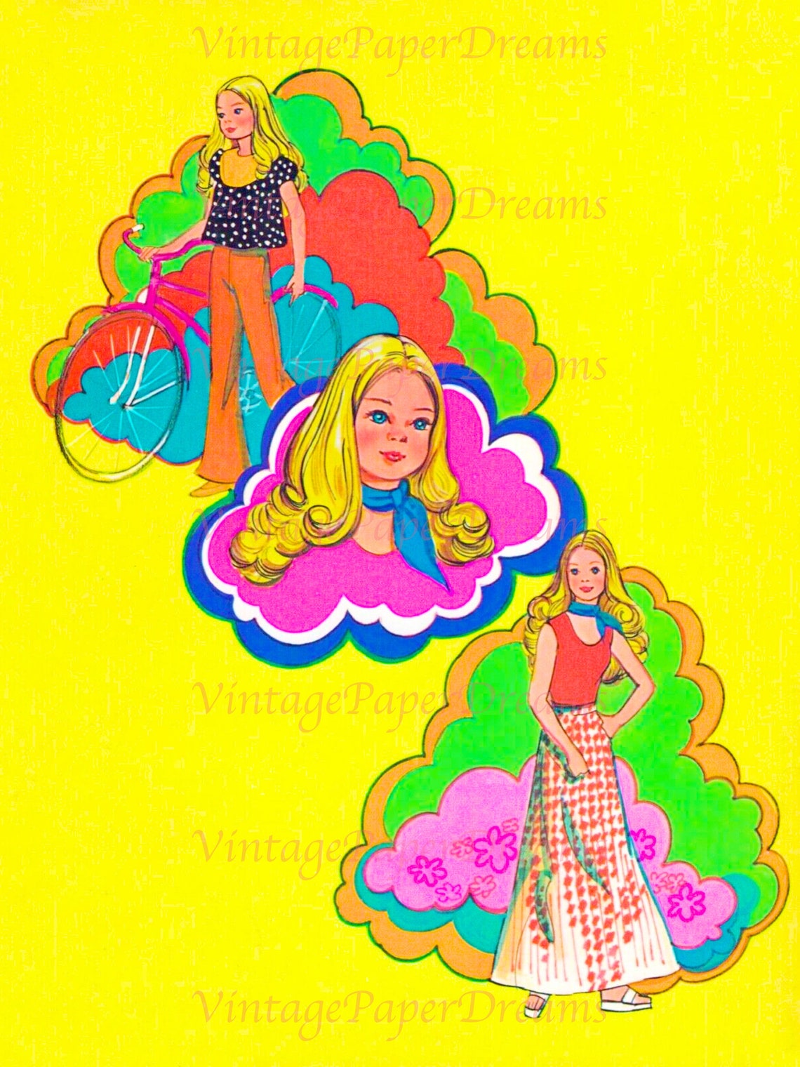 Vintage Paper Doll Printable PDF Skipper Paper Doll 70s 1970s Paper ...