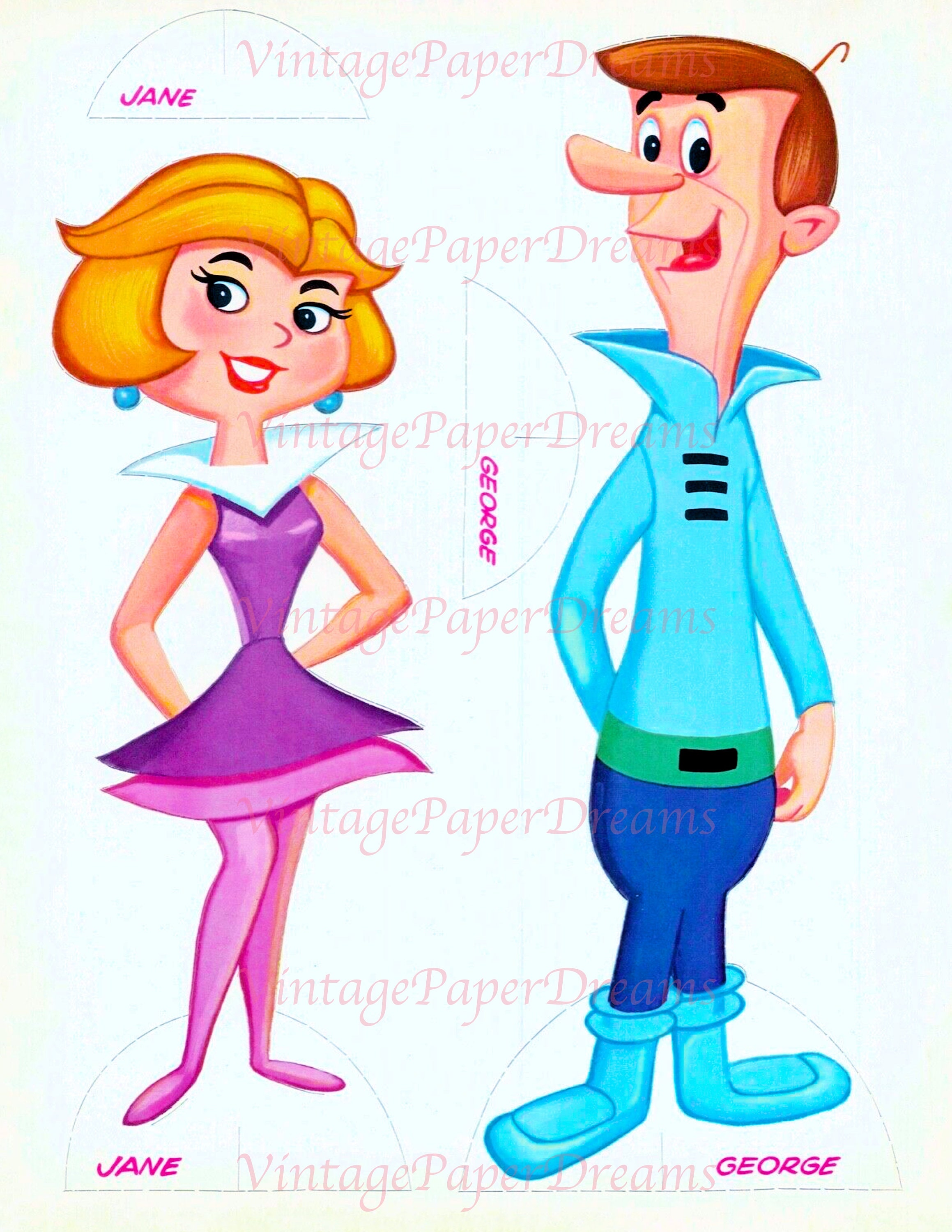 Vintage Paper Doll Printable PDF • the Jetsons Paper Dolls • 1963 60s 1960s Paper Doll Pattern ...