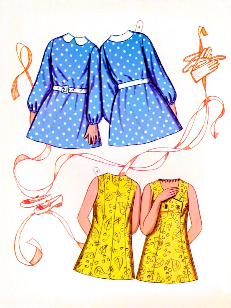 Vintage Paper Doll Printable PDF brunette Fashion Doll 70s 1970s Paper ...