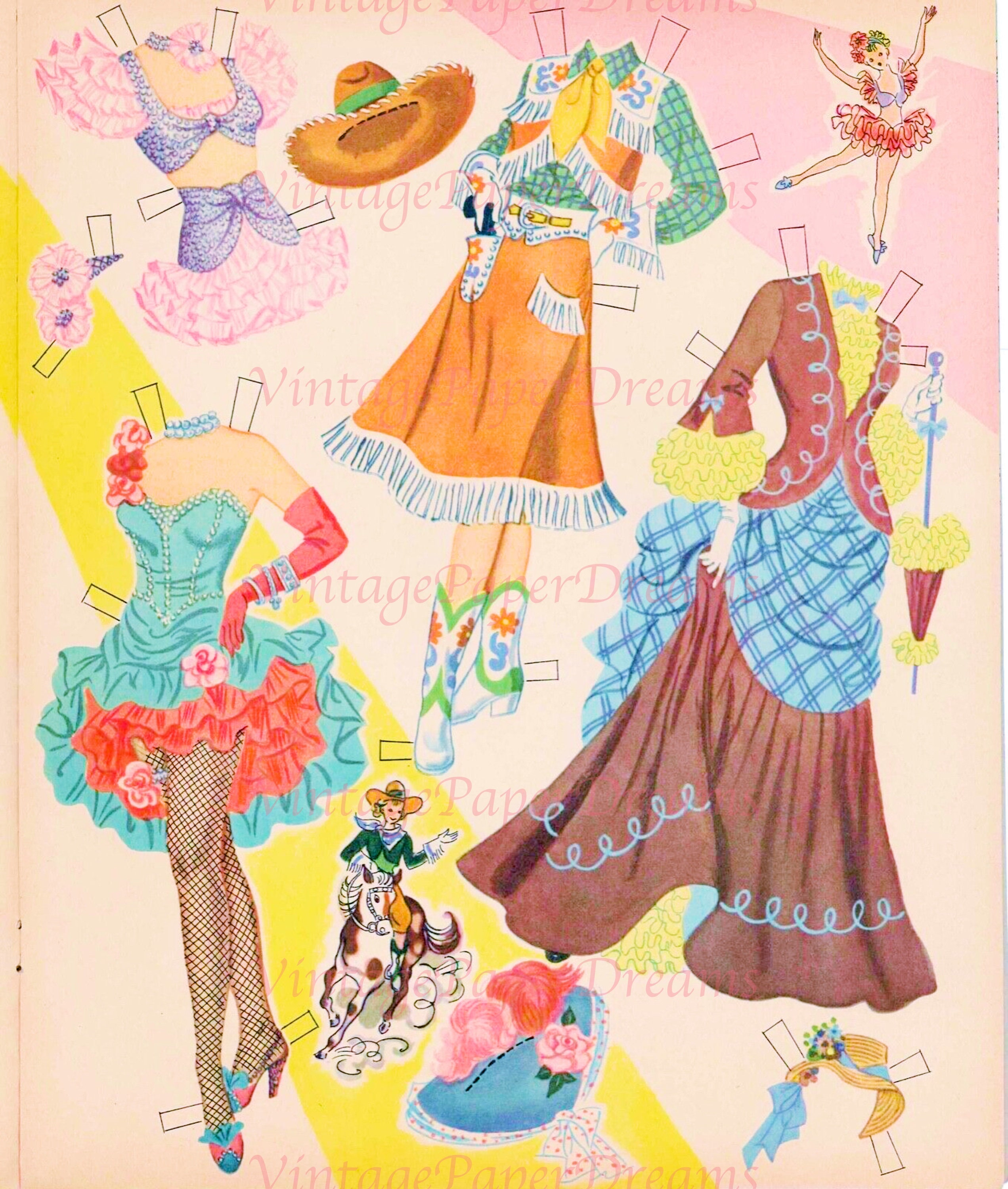 Vintage Paper Doll Printable PDF • june Allyson Paper Doll • 50s 1950s ...
