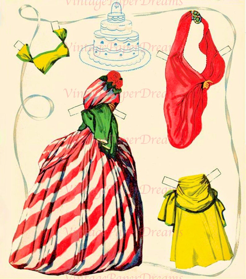 Vintage Wedding Printable PDF • wedding Party Paper Doll • 40s 1940s ...