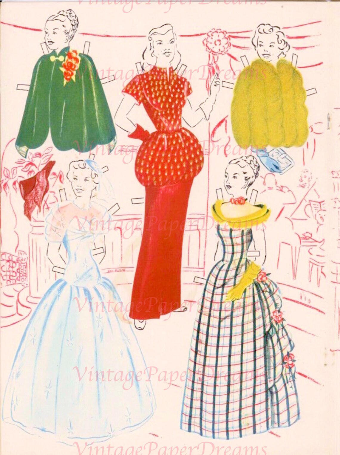 Vintage Paper Doll Printable PDF TV Show Paper Doll JPEG - Etsy