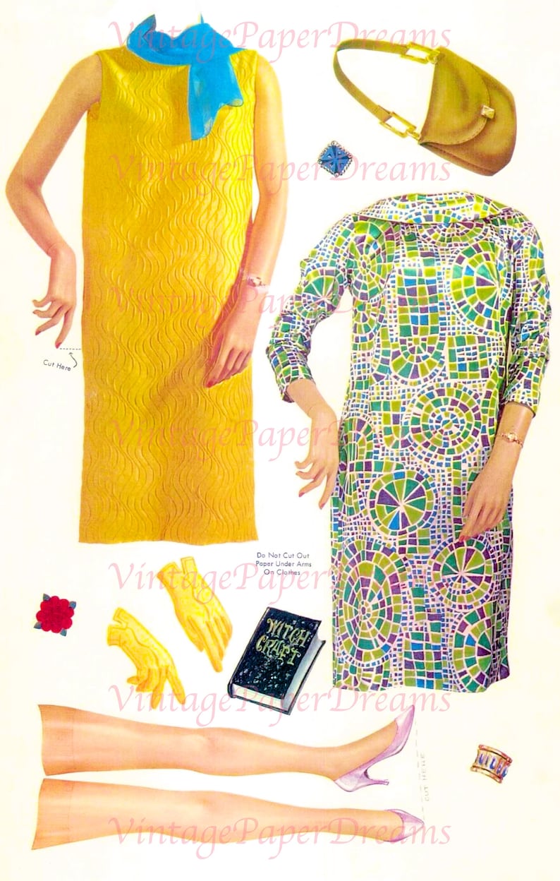 Vintage Paper Doll Printable PDF Bewitched Paper Dolls 60s - Etsy