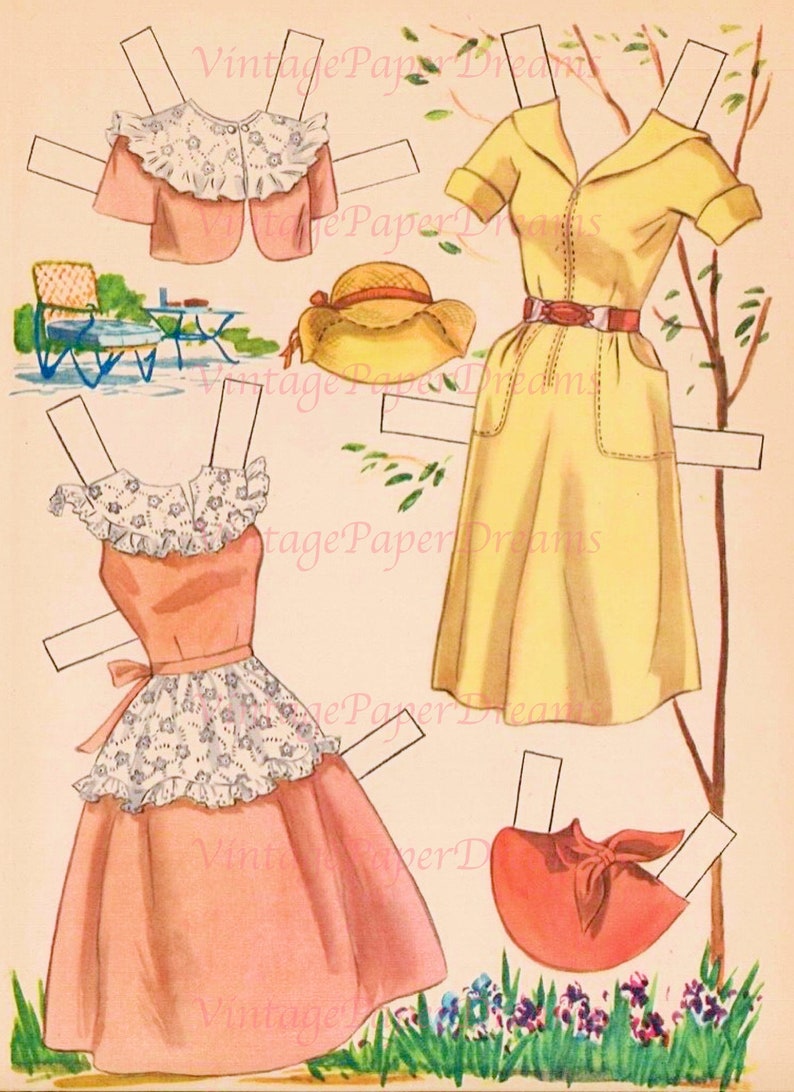 Vintage Paper Doll Printable PDF doris Day Paper Doll 1954 50s 1950s ...