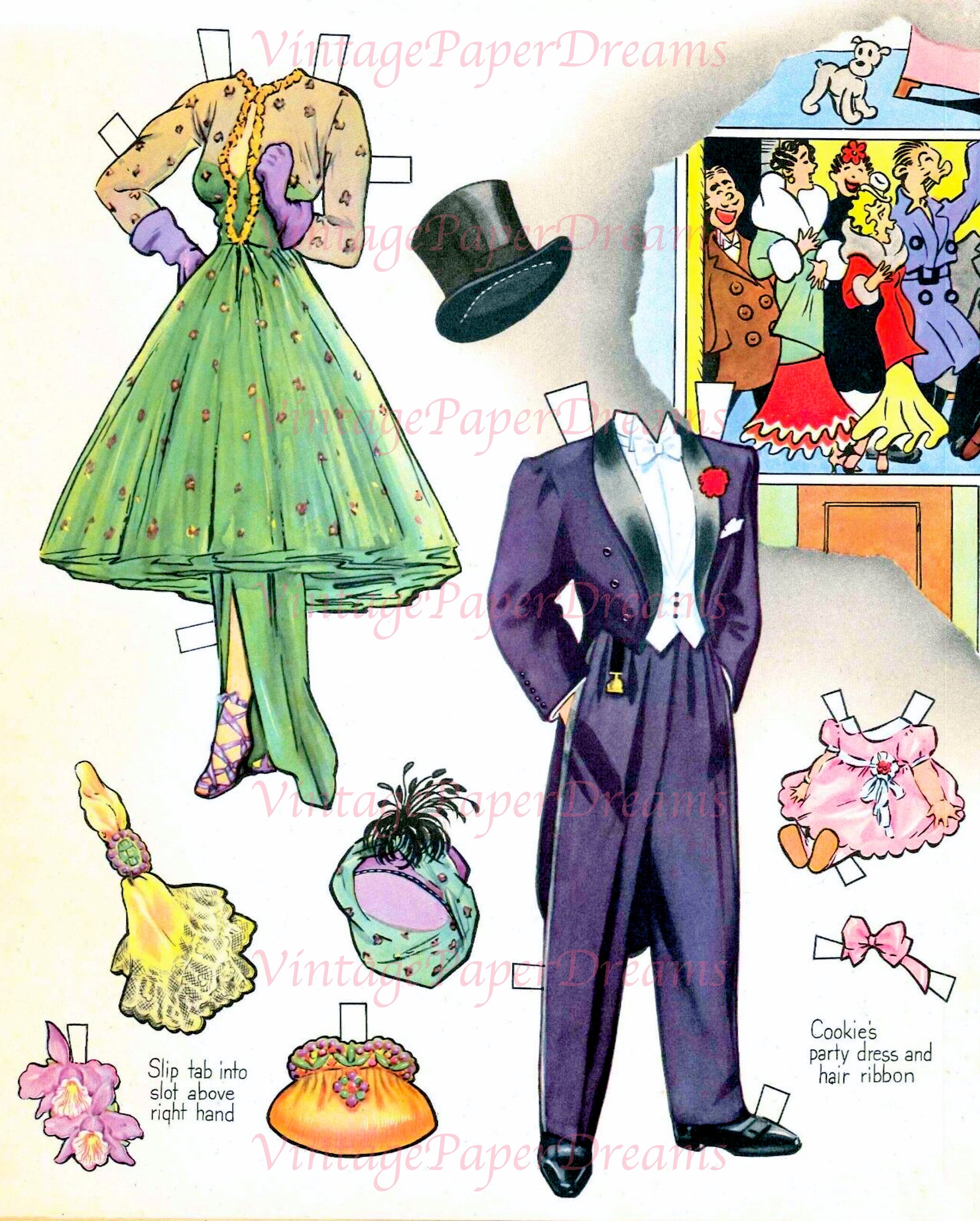 Vintage Comic Book Art Printable PDF blondie Paper Dolls - Etsy