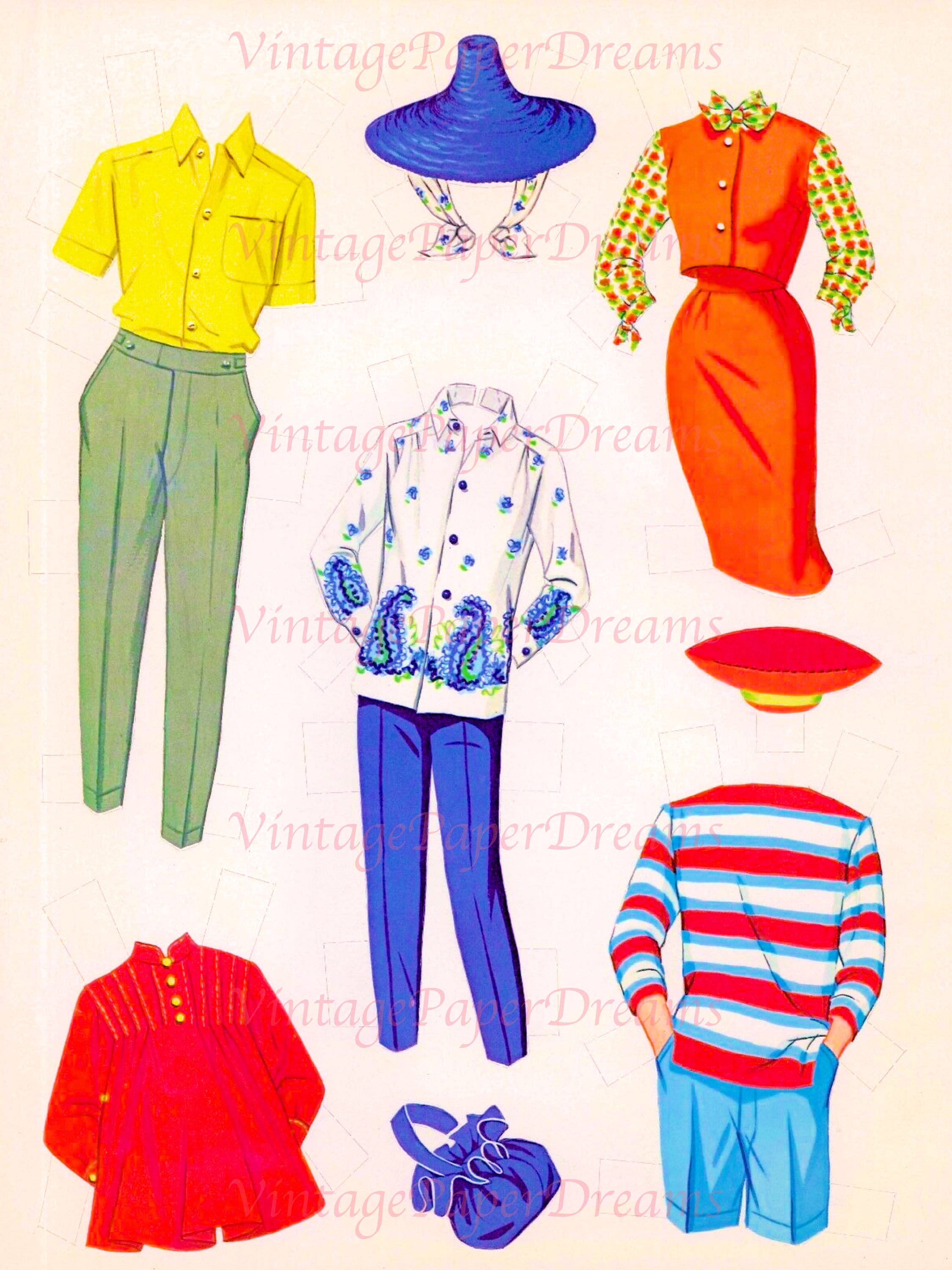 Barbie Paper Doll Printable PDF barbie Ken Paper Doll - Etsy Australia