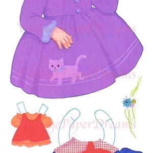 Vintage Paper Doll Printable PDF • cottagecore Amy Jo Paper Doll • 70s ...