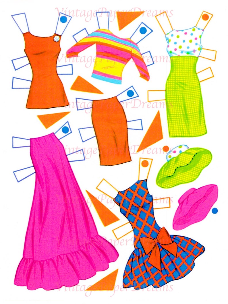 Vintage Paper Doll Printable Pdf Francie Paper Doll 60s Etsy