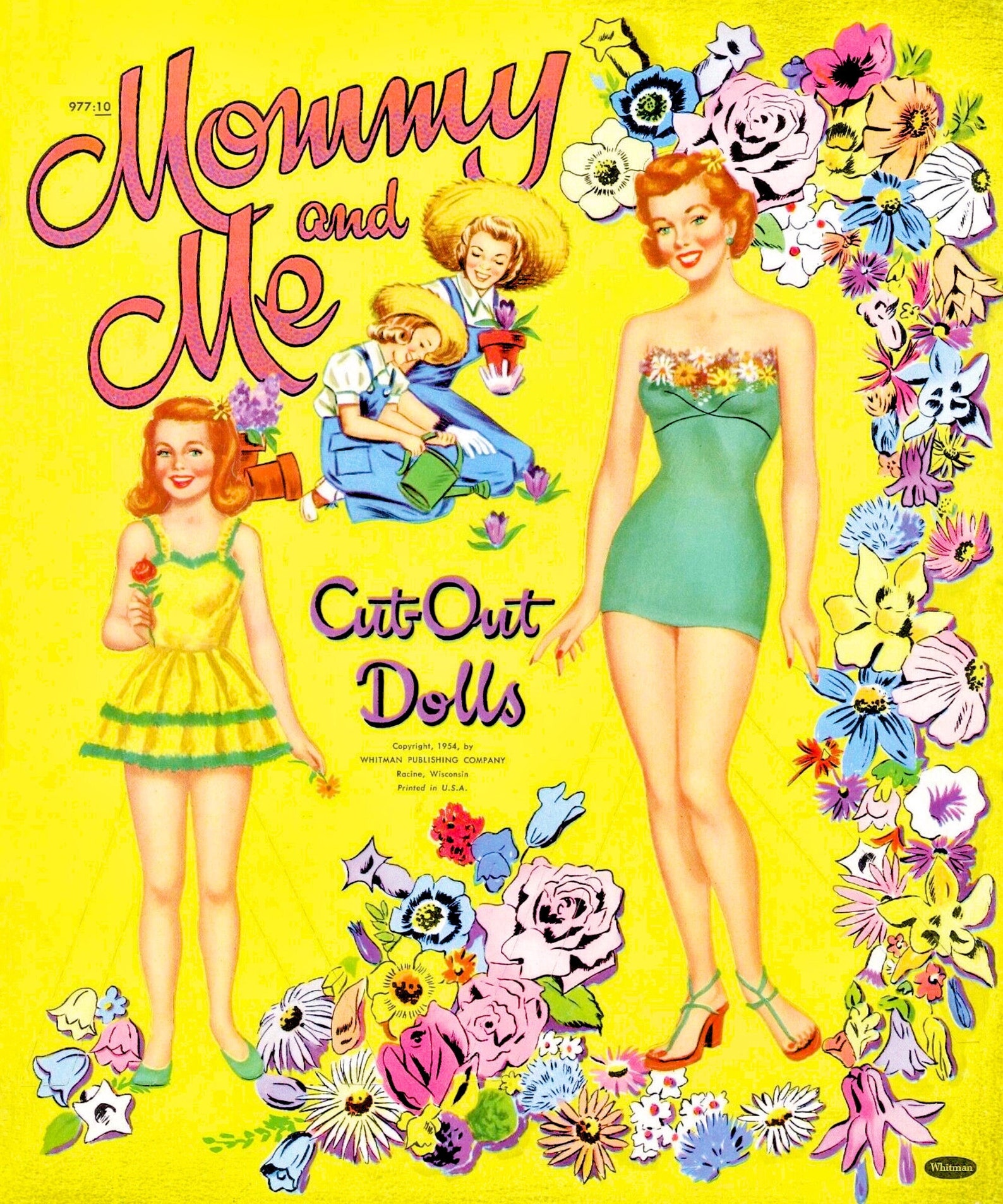 Vintage Paper Doll Printable PDF • Mother Daughter Paper Dolls • 50s ...