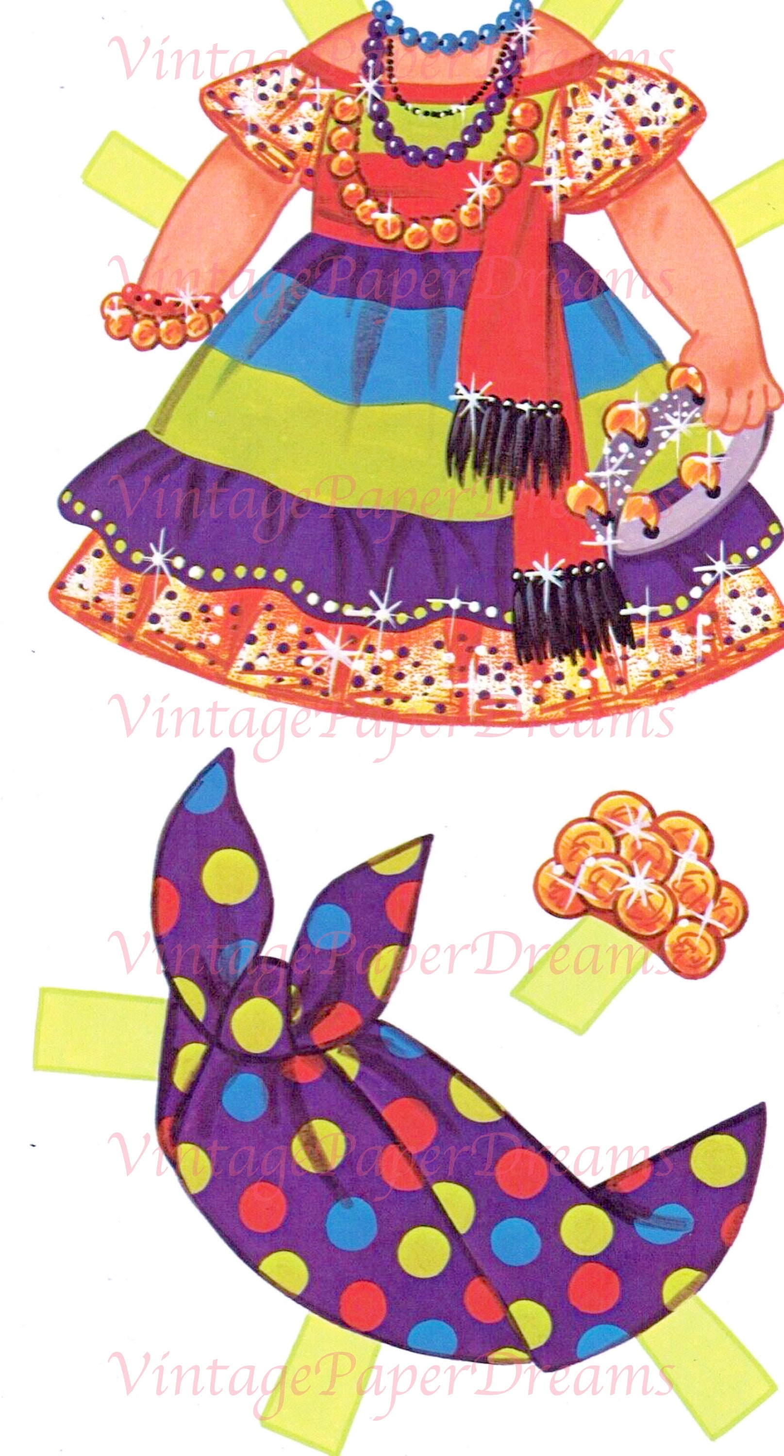 Vintage Paper Doll Printable PDF ballet Ballerina Paper Doll - Etsy