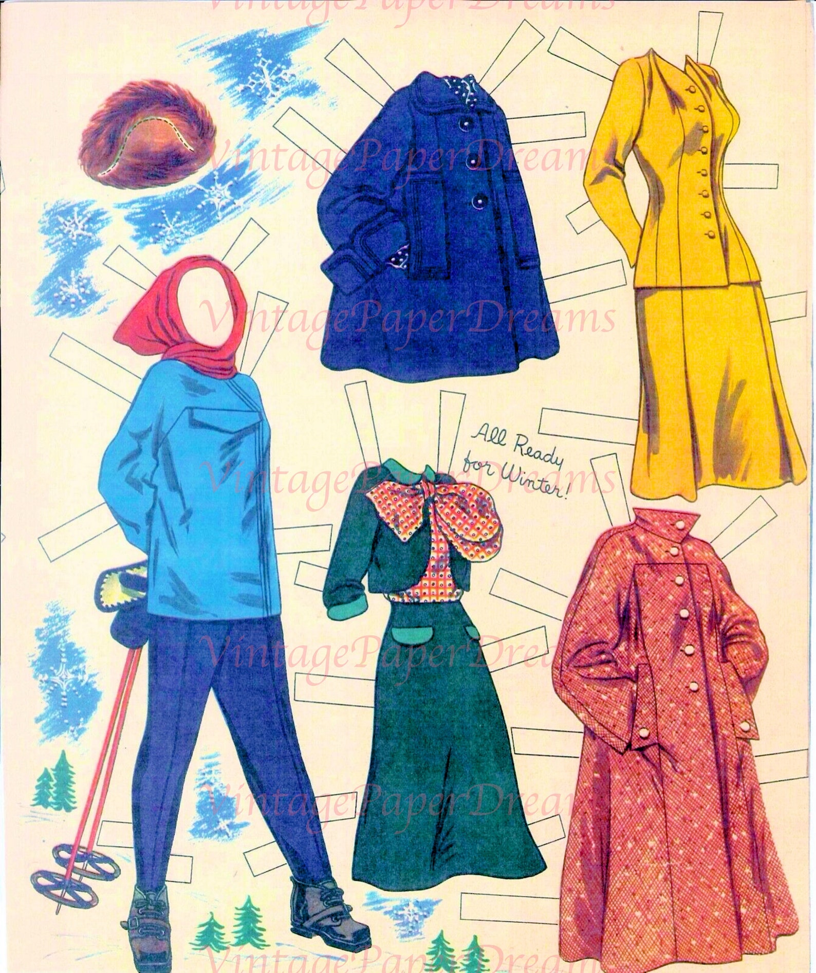 Vintage Paper Doll Printable PDF • elizabeth Taylor Paper Doll • 50s ...
