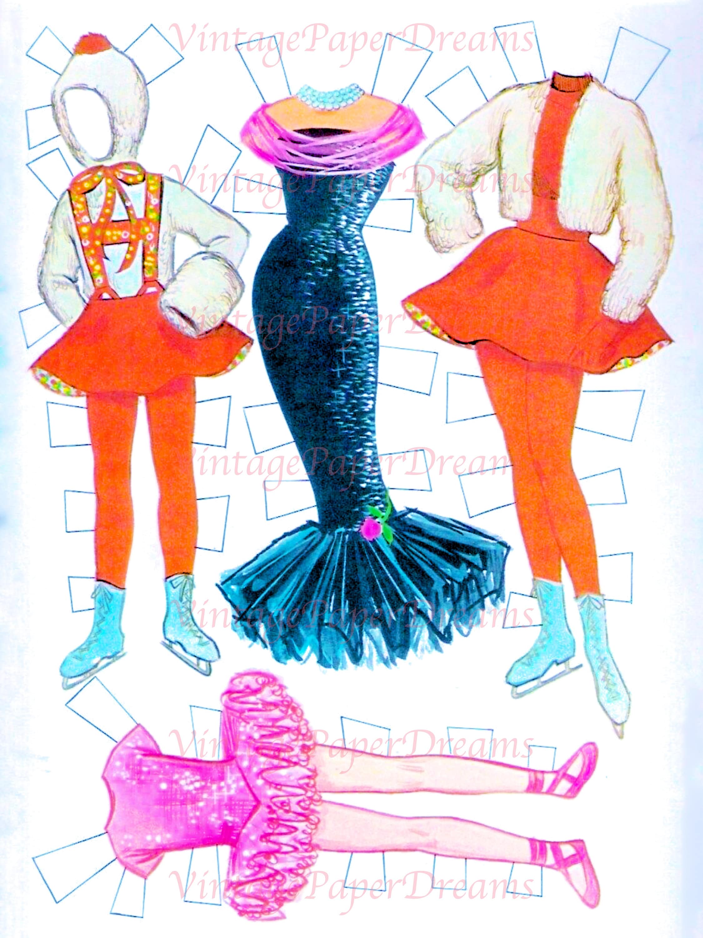 Barbie Paper Dolls To Color