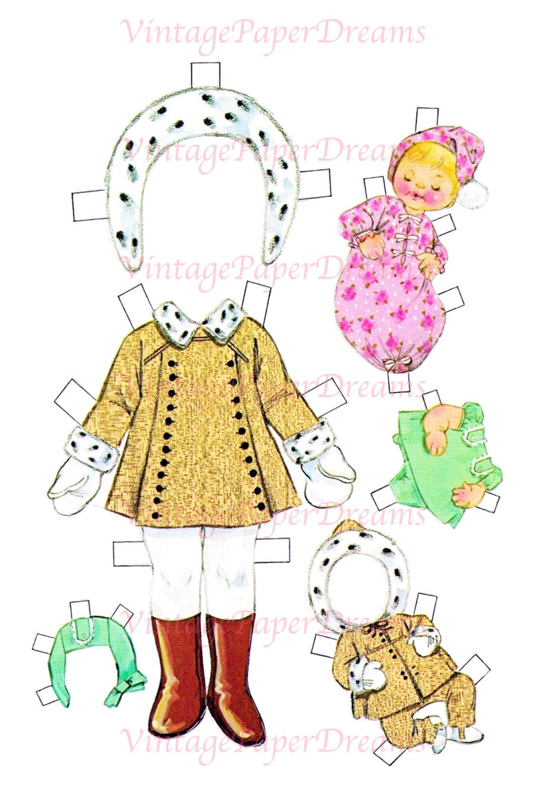 Vintage Paper Doll Printable PDF dolly and Me Paper Doll 50s 1950s ...