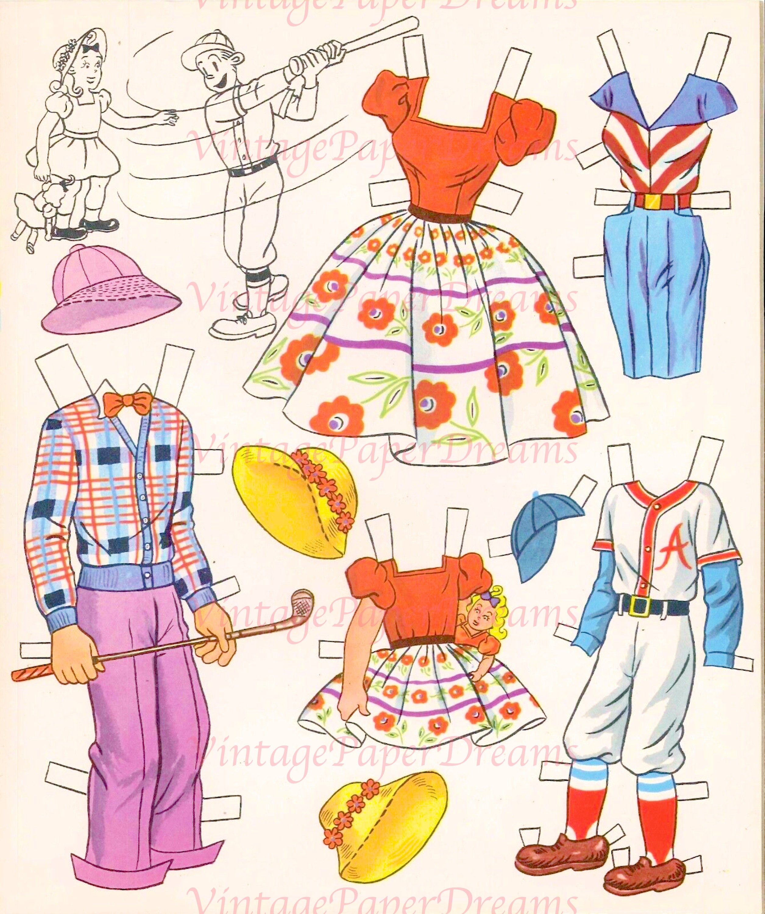 Vintage Comic Book Art Printable PDF • blondie Paper Dolls • 50s 1950s ...