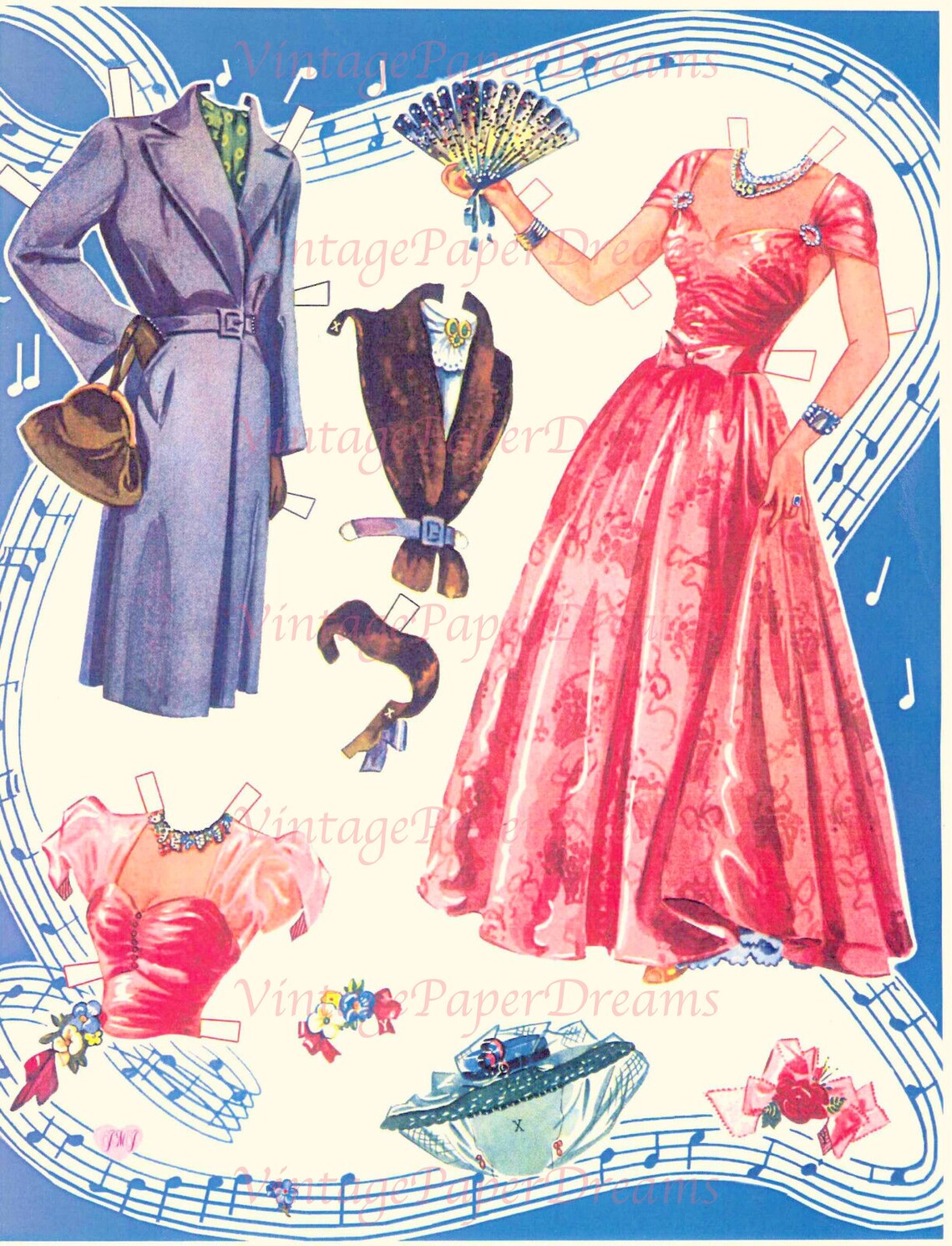 Vintage Paper Doll Printable PDF • mary Martin Paper Doll JPEG • 40s ...