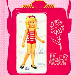 Vintage Paper Doll Printable PDF JPEG • fairy Tale Heidi Paper Doll ...