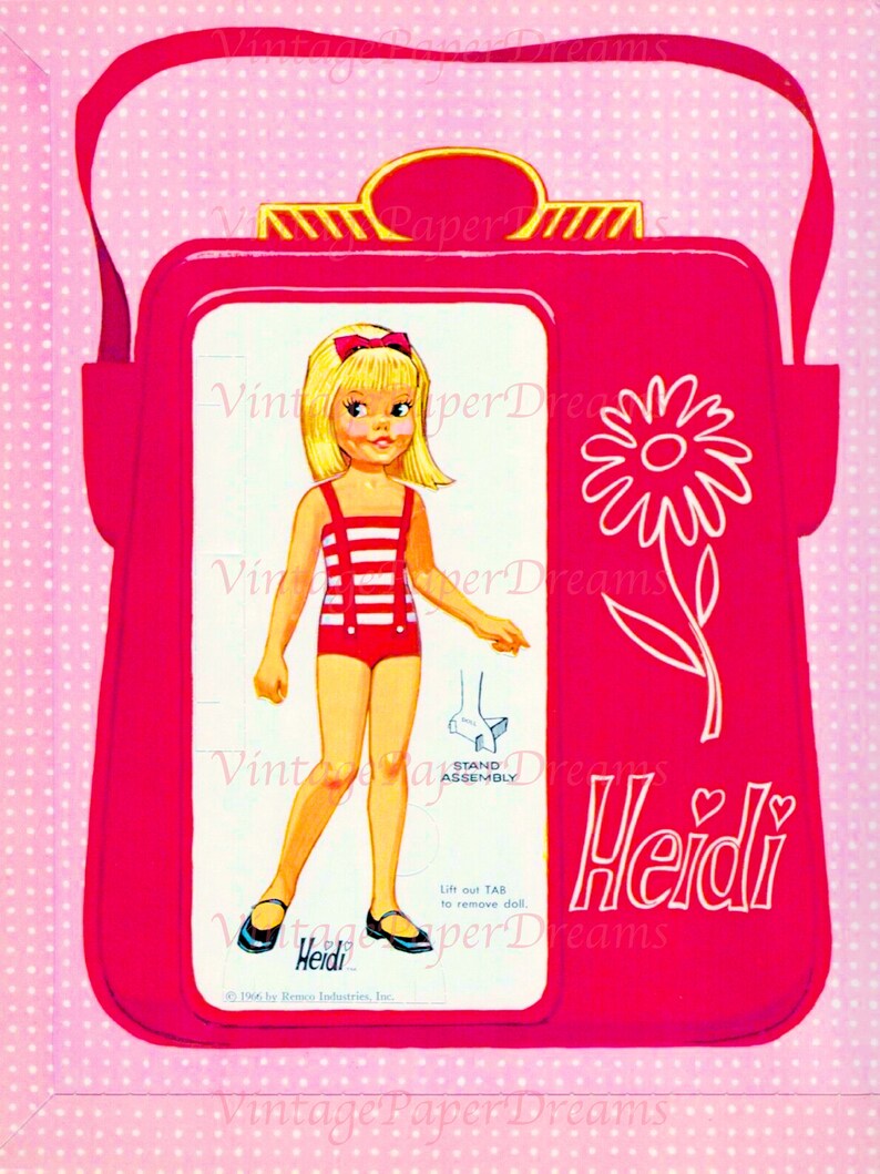 Vintage Paper Doll Printable PDF JPEG • fairy Tale Heidi Paper Doll ...