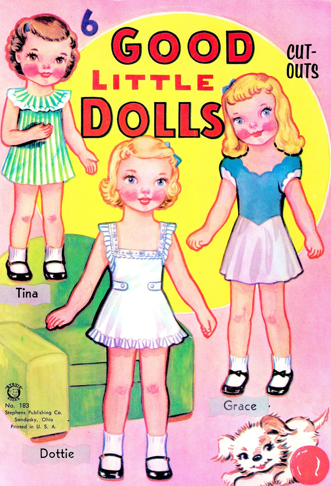 Vintage Paper Doll Printable PDF 6 Good Little Dolls Paper - Etsy