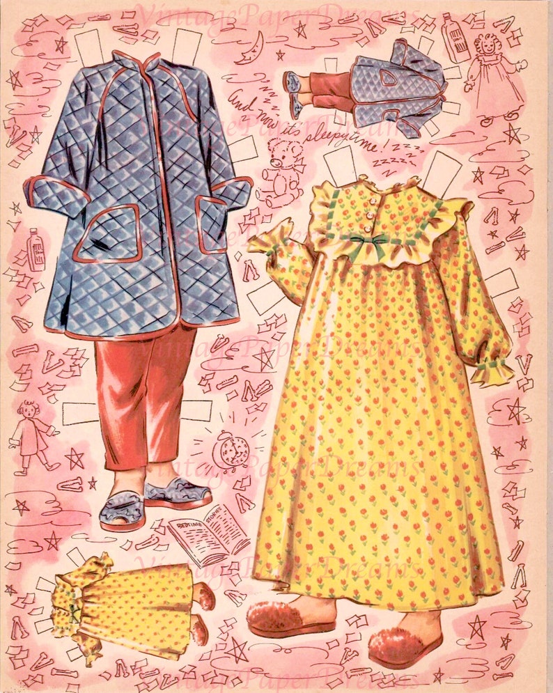 Vintage Paper Doll Printable PDF toni Hair-do Paper Doll JPEG 50s 1950s ...