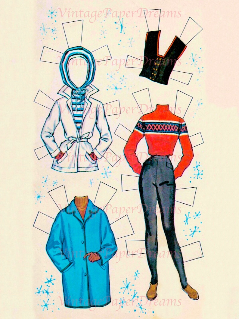 Vintage Paper Doll Printable PDF barbie Ken Paper Doll 60s 1960s Paper ... Vintage Paper Doll Printable PDF barbie Ken Paper Doll 60s 1960s Paper ...