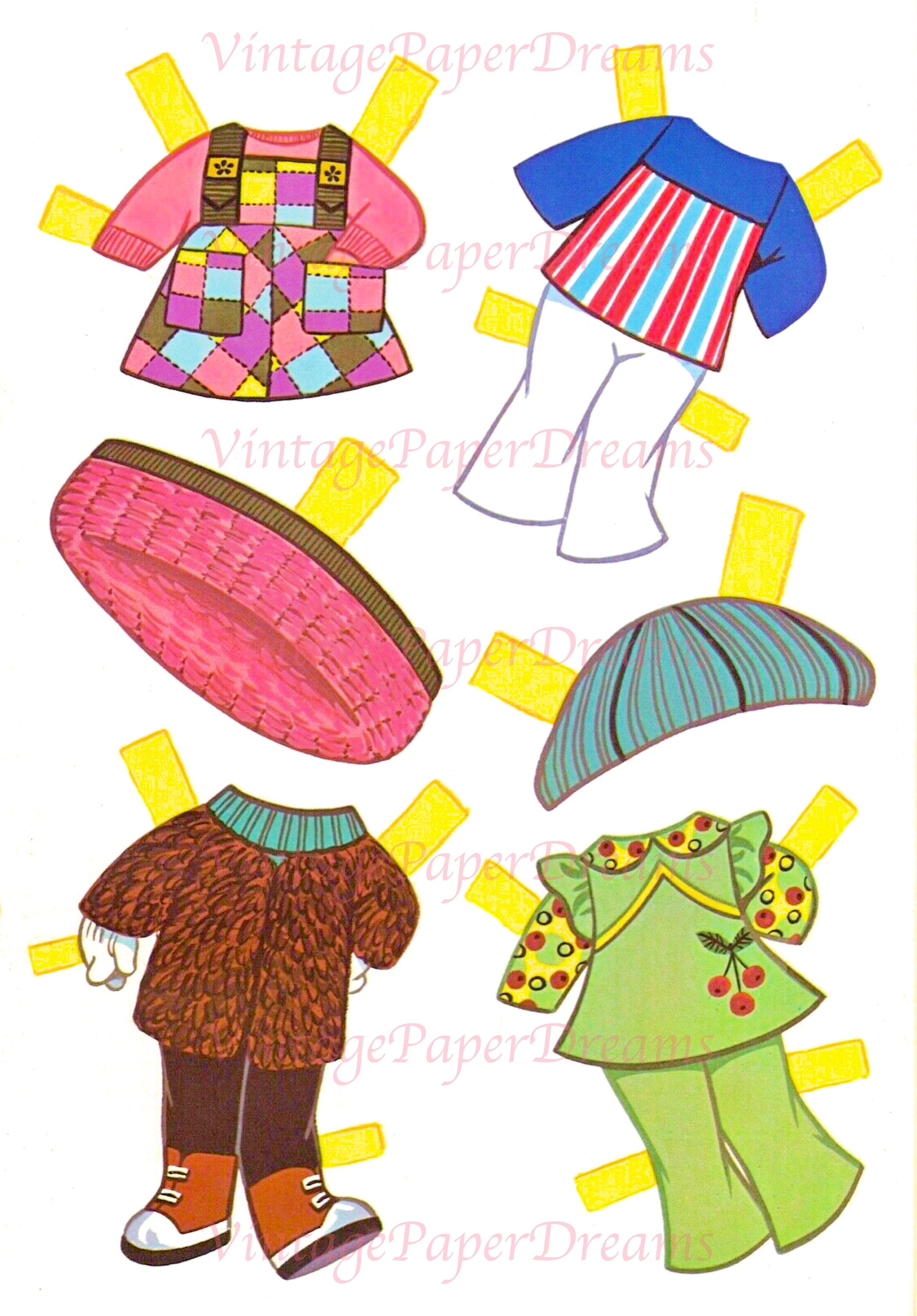 Vintage Paper Doll Printable PDF jeannie & Gene Paper Doll - Etsy Canada