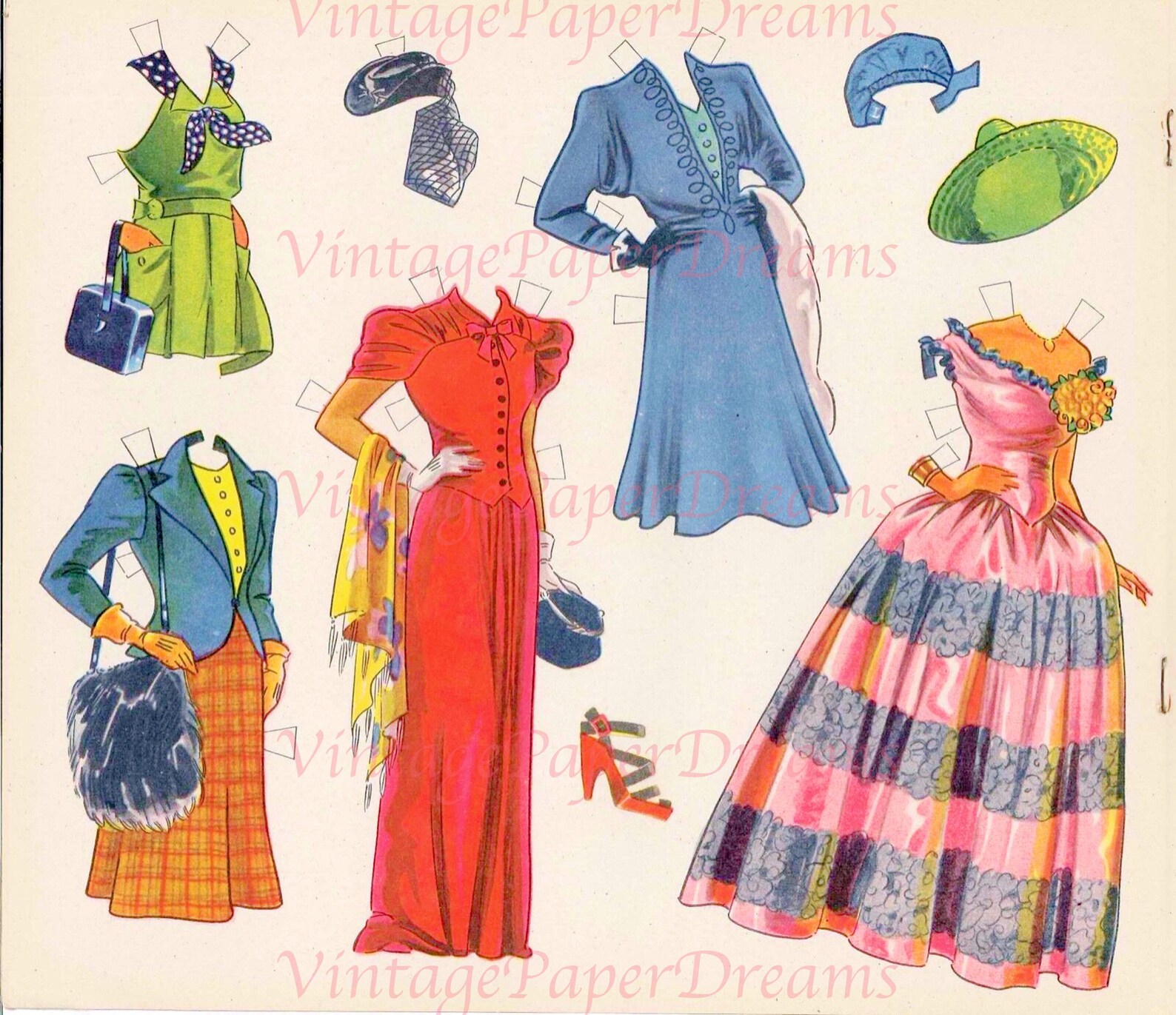 Vintage Paper Doll Printable PDF • teenage Model Paper Dolls • 40s ...