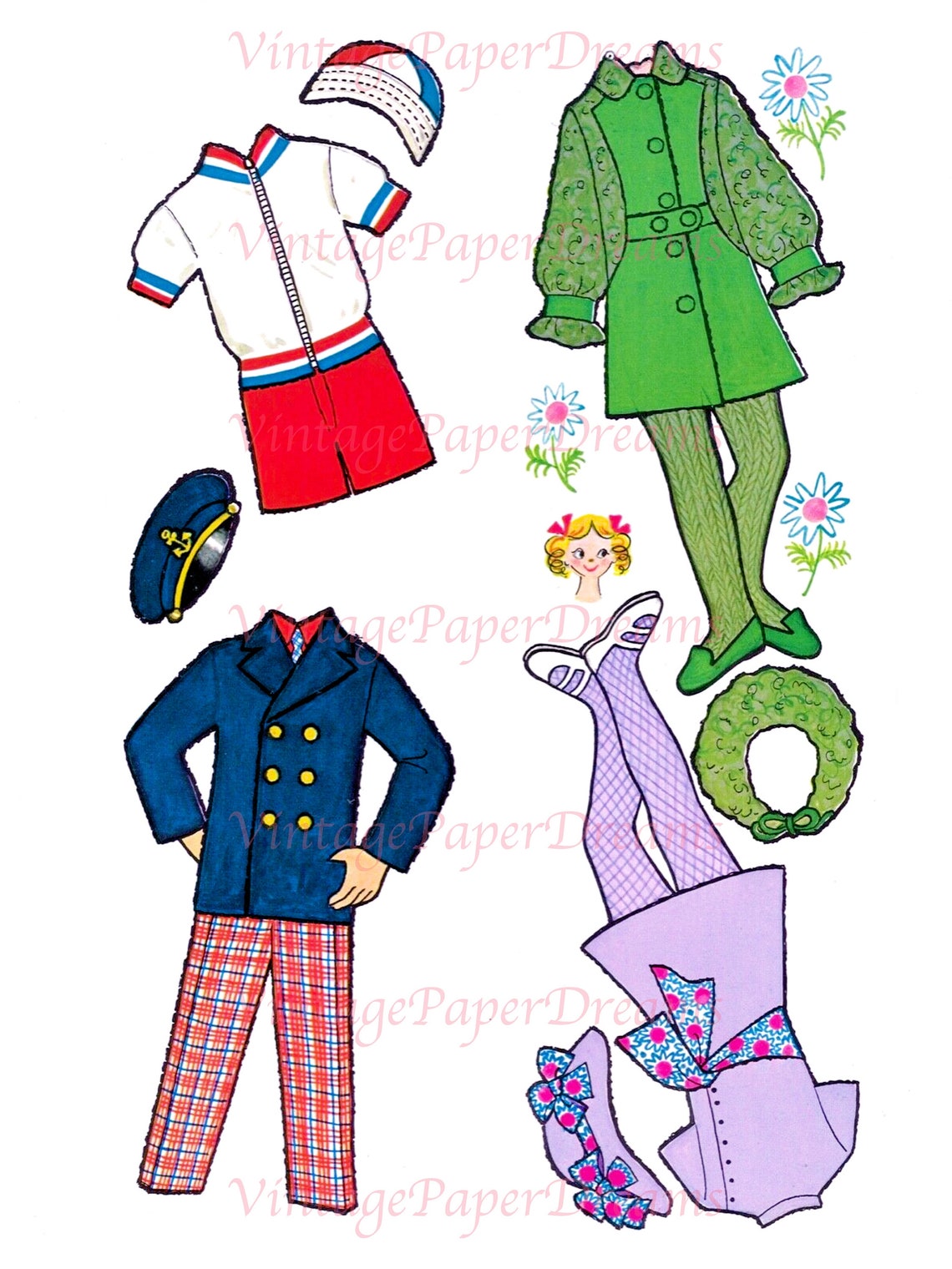 Vintage Paper Doll Printable PDF buffy & Jody Paper Doll - Etsy UK