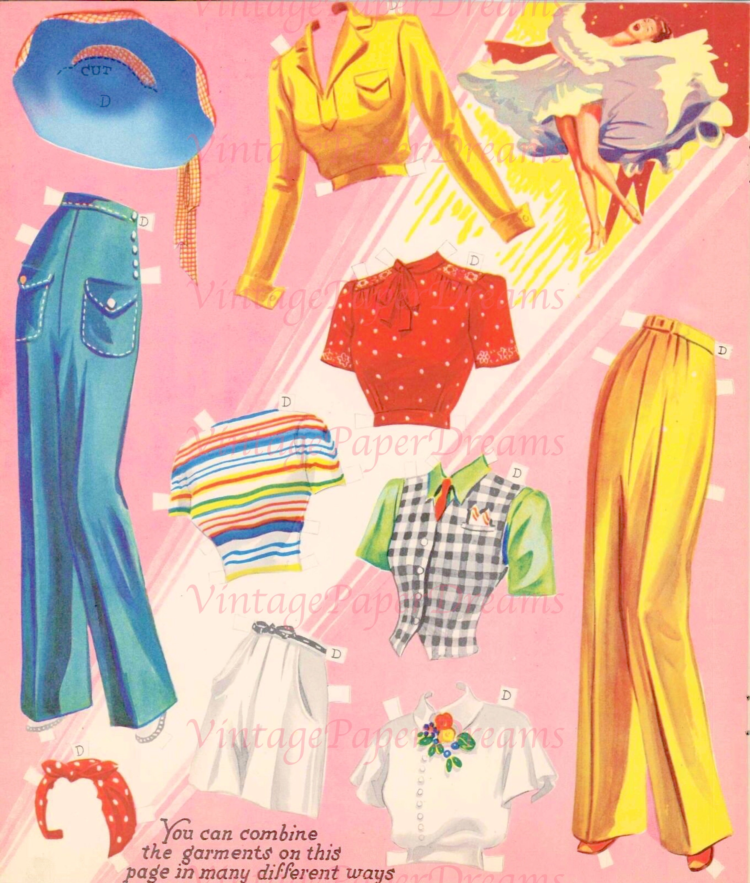 Vintage Paper Doll Printable PDF lovely Lady Paper Doll - Etsy