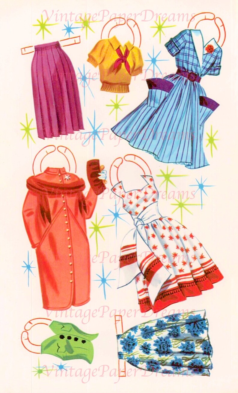 Vintage Paper Doll Printable PDF donna Reed Paper Doll 60s 1960s Woman ...