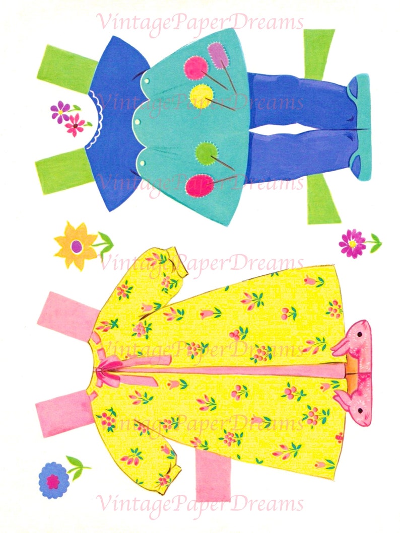 Vintage Paper Doll Printable PDF baby Paper Doll 70s 1970s - Etsy