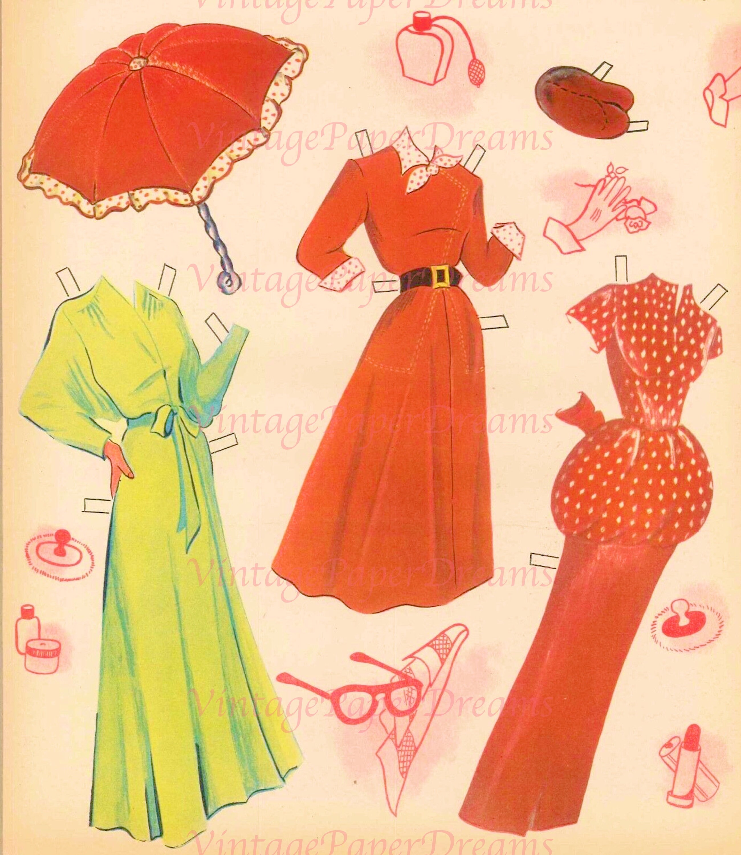 Vintage Paper Doll Printable PDF artist Model Paper Doll 40s 1940s ...