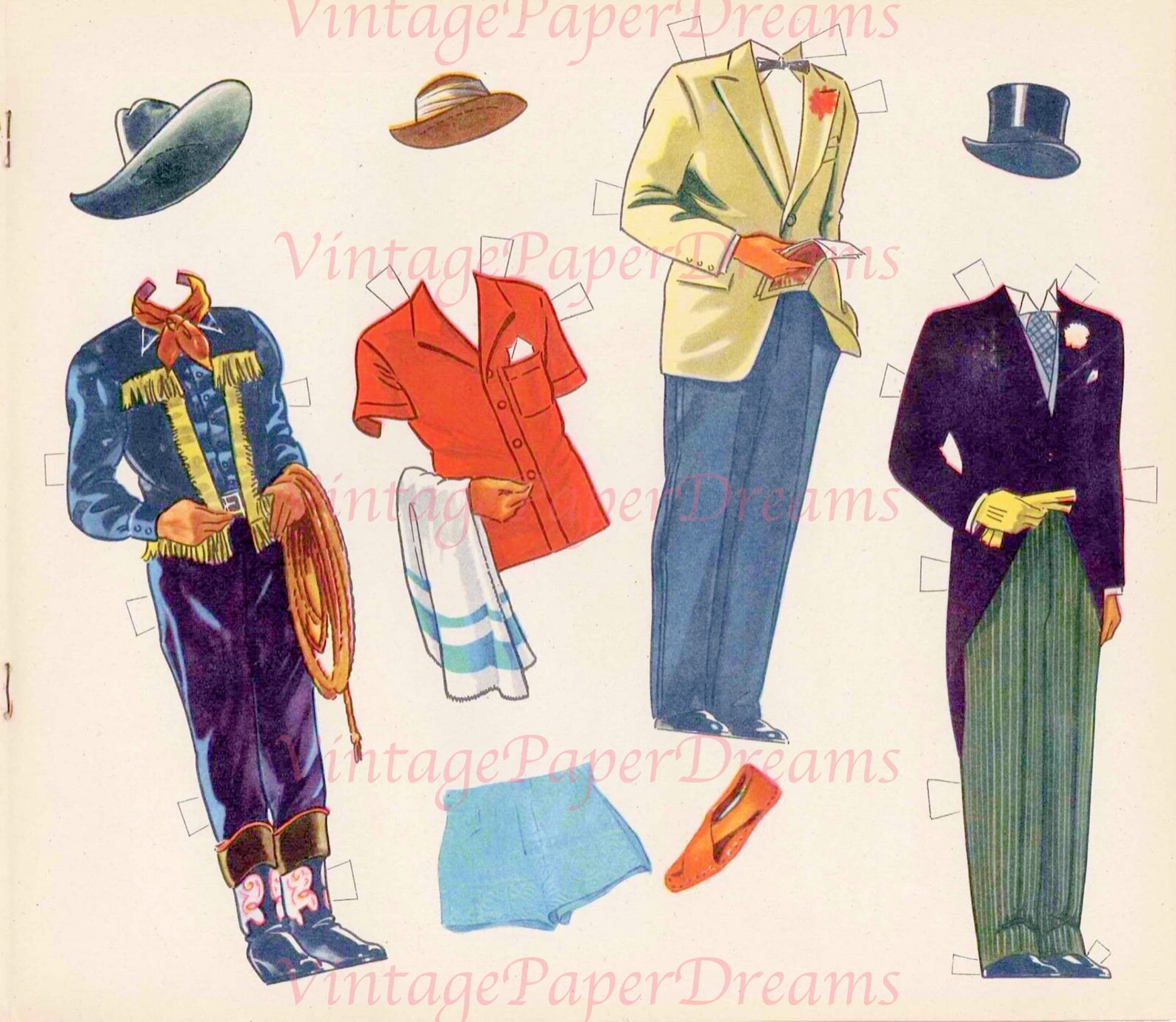 Vintage Paper Doll Printable PDF teenage Model Paper Dolls 40s 1940s ...