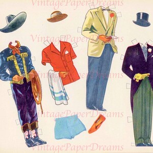 Vintage Paper Doll Printable PDF • teenage Model Paper Dolls • 40s ...
