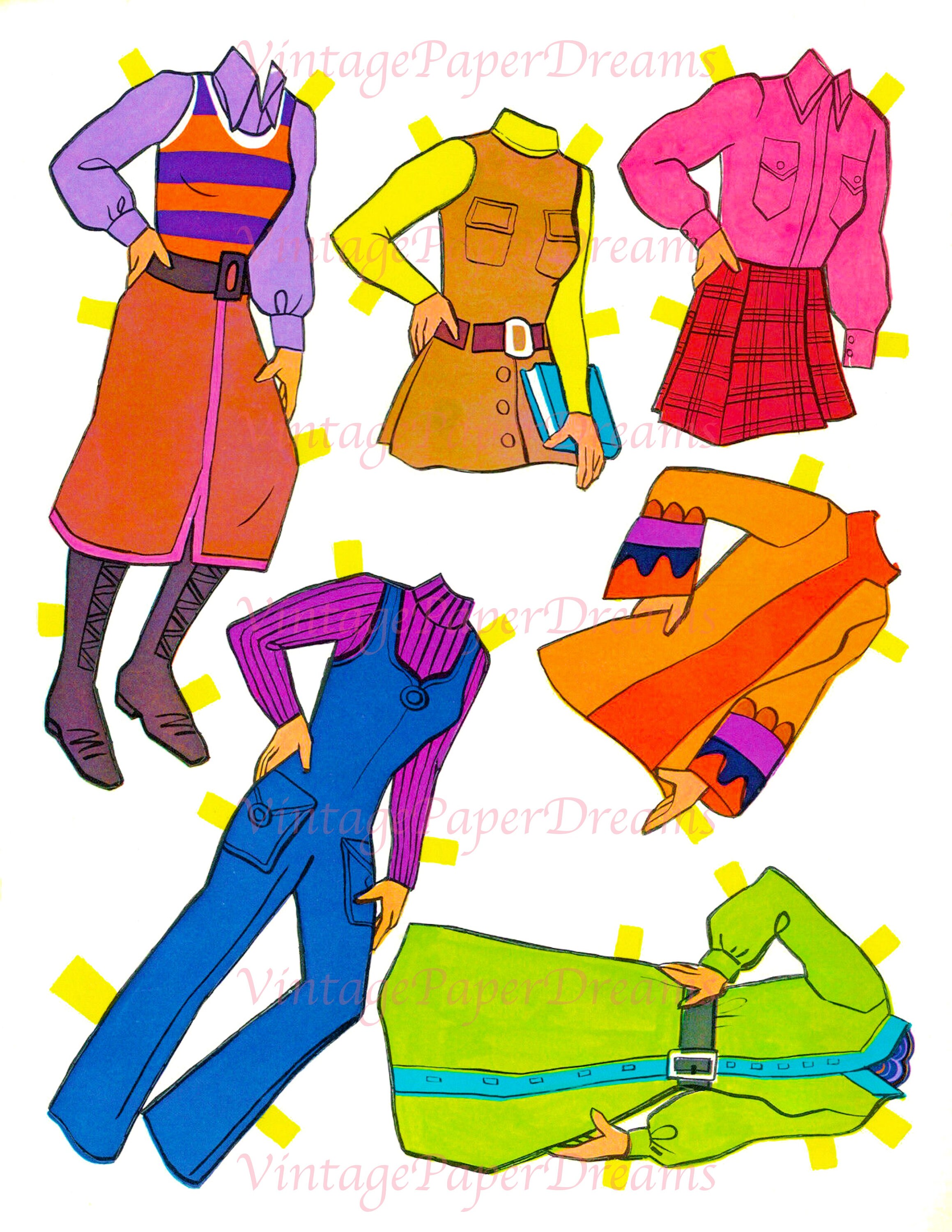 Vintage Paper Doll Printable PDF sabrina the Archies Paper Dolls 70s ...