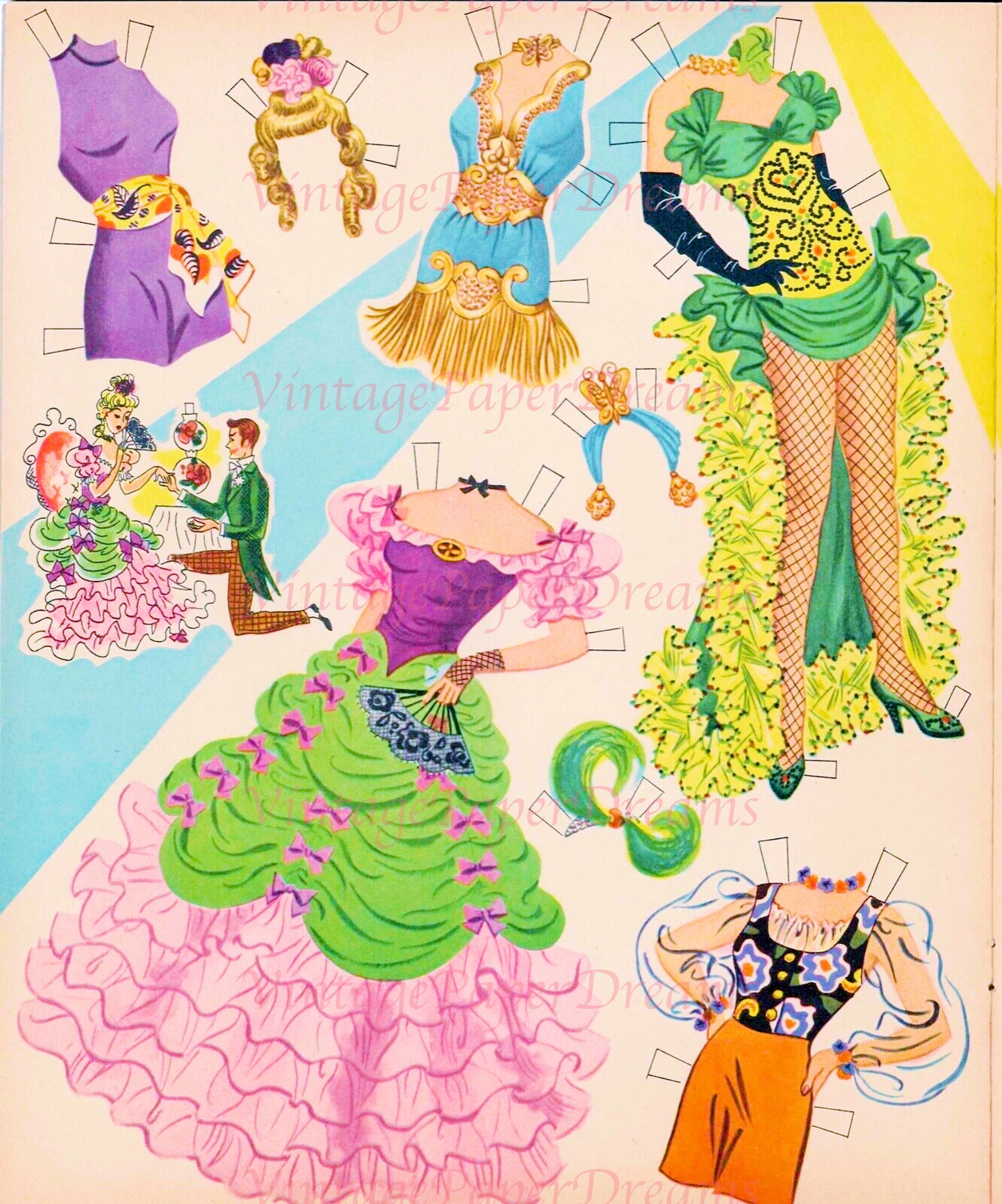 Vintage Paper Doll Printable PDF • june Allyson Paper Doll • 50s 1950s ...