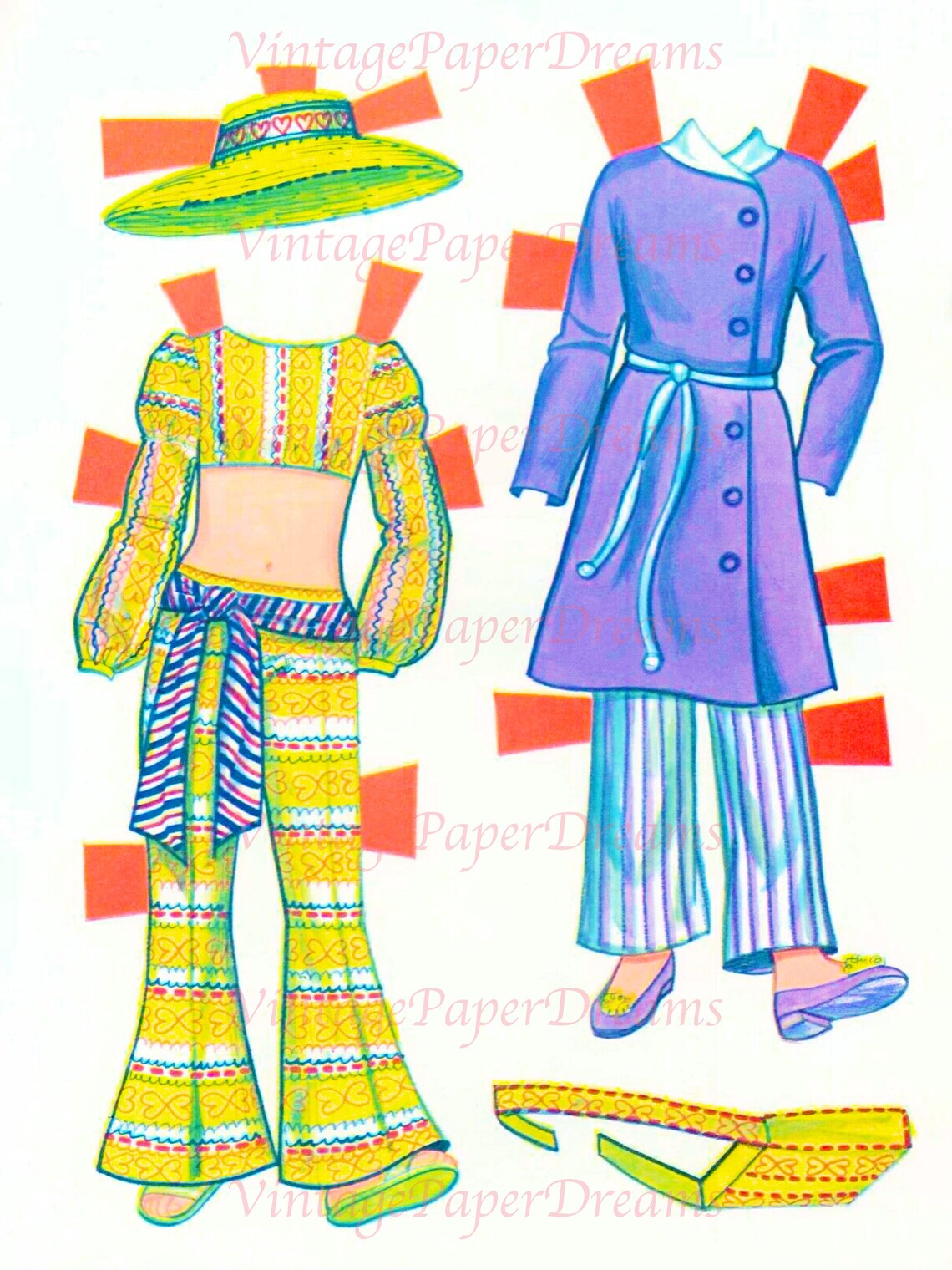 Vintage Paper Doll Printable PDF malibu Skipper Paper Doll 70s 1970s ...