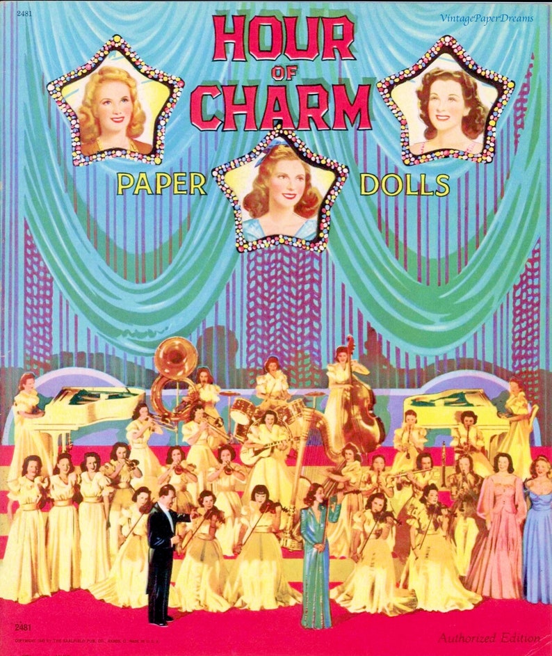 Vintage Paper Doll Printable PDF hour of Charm Paper Doll - Etsy